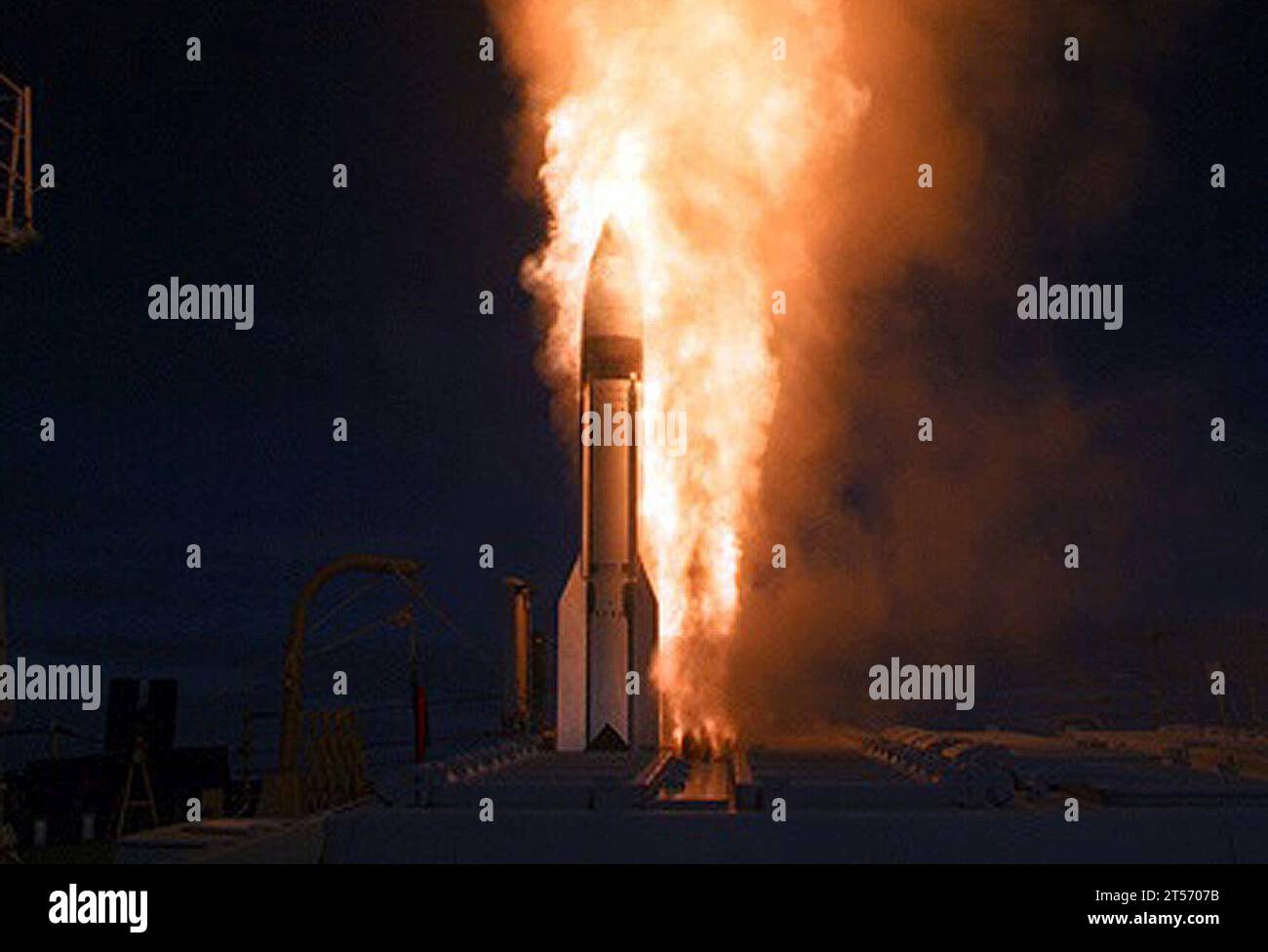 US Navy A Standard Missile - 3 (SM-3) is launched from the Pearl Harbor ...