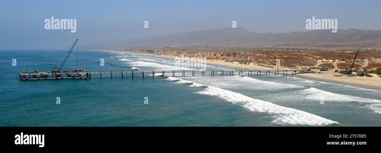 US Navy A view of the elevated causeway system (ELCAS) during Joint ...