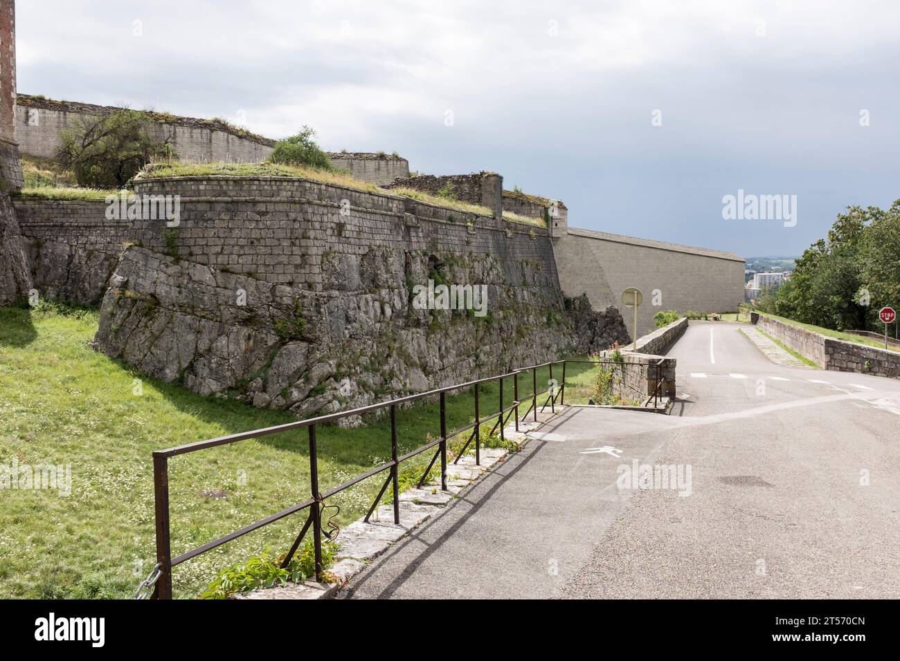 A view of one of the massive protective walls of the citadel at ...
