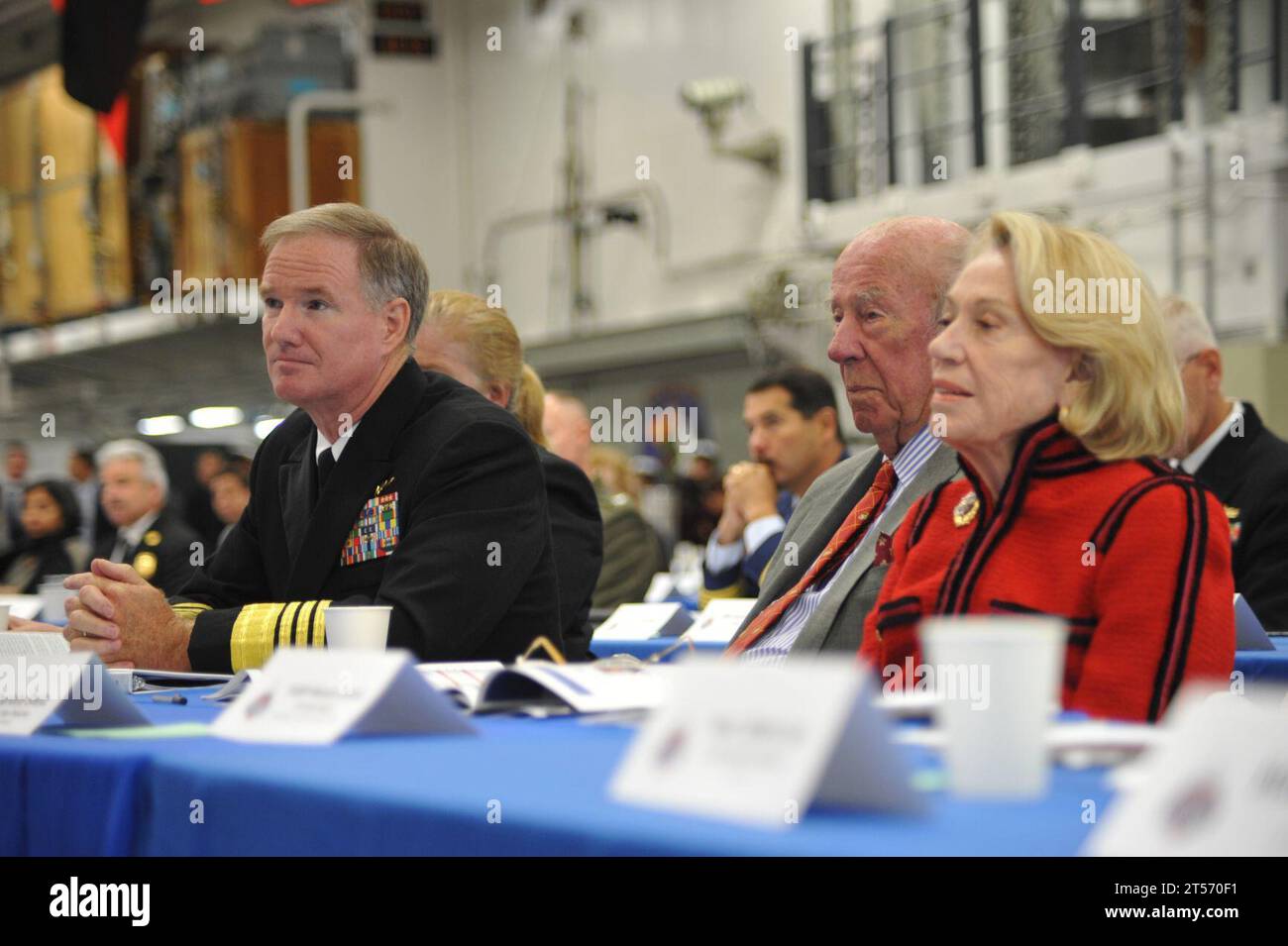 US Navy Adm. Patrick M. Walsh, left, commander of U.S. Pacific Fleet ...