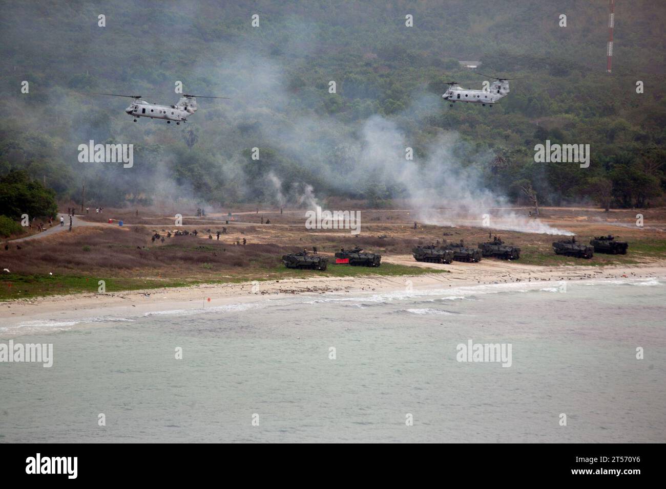 US Navy Amphibious assault vehicles from the forward-deployed ...