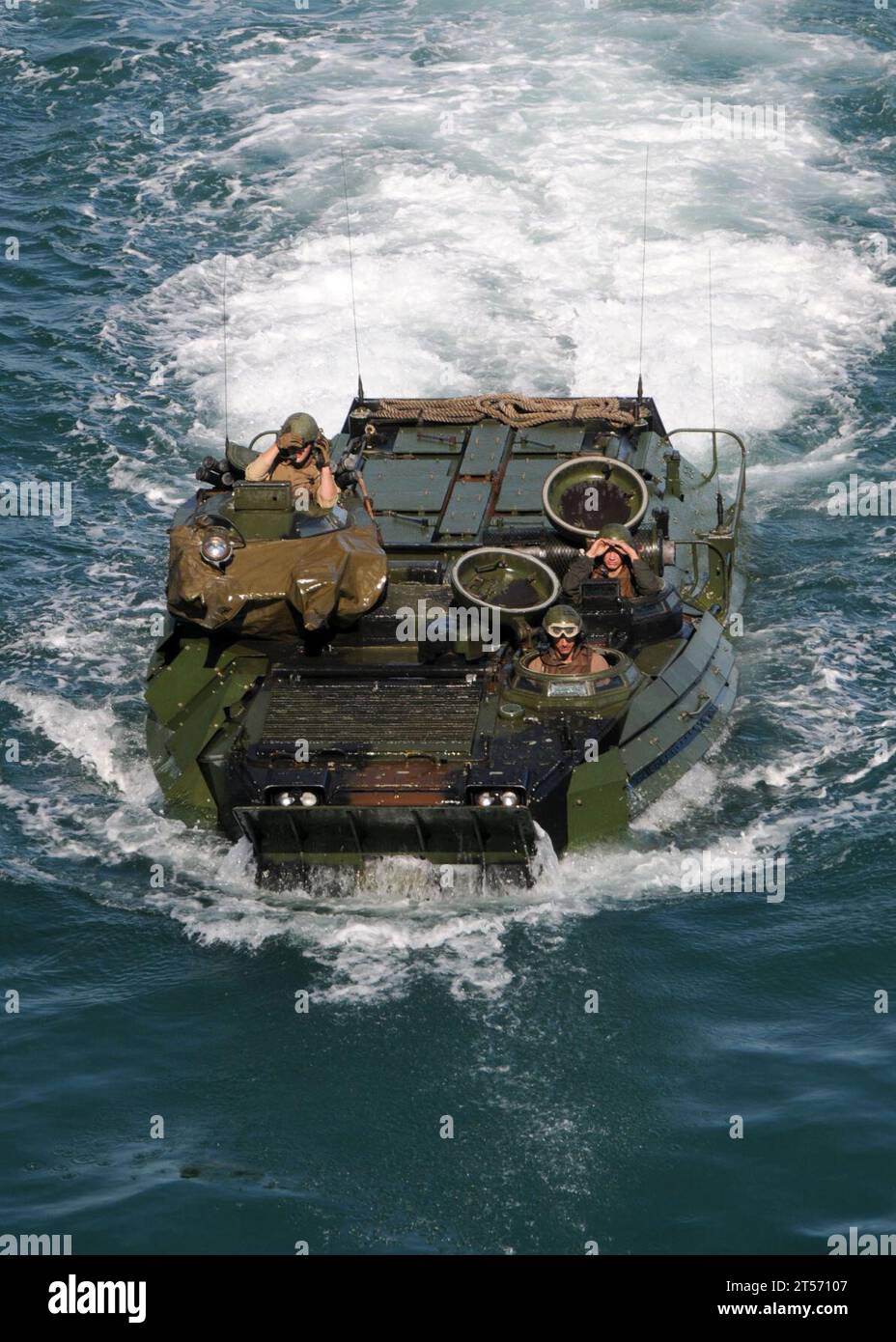 US Navy Amphibious assault vehicles from Marine Battalion Landing Team ...