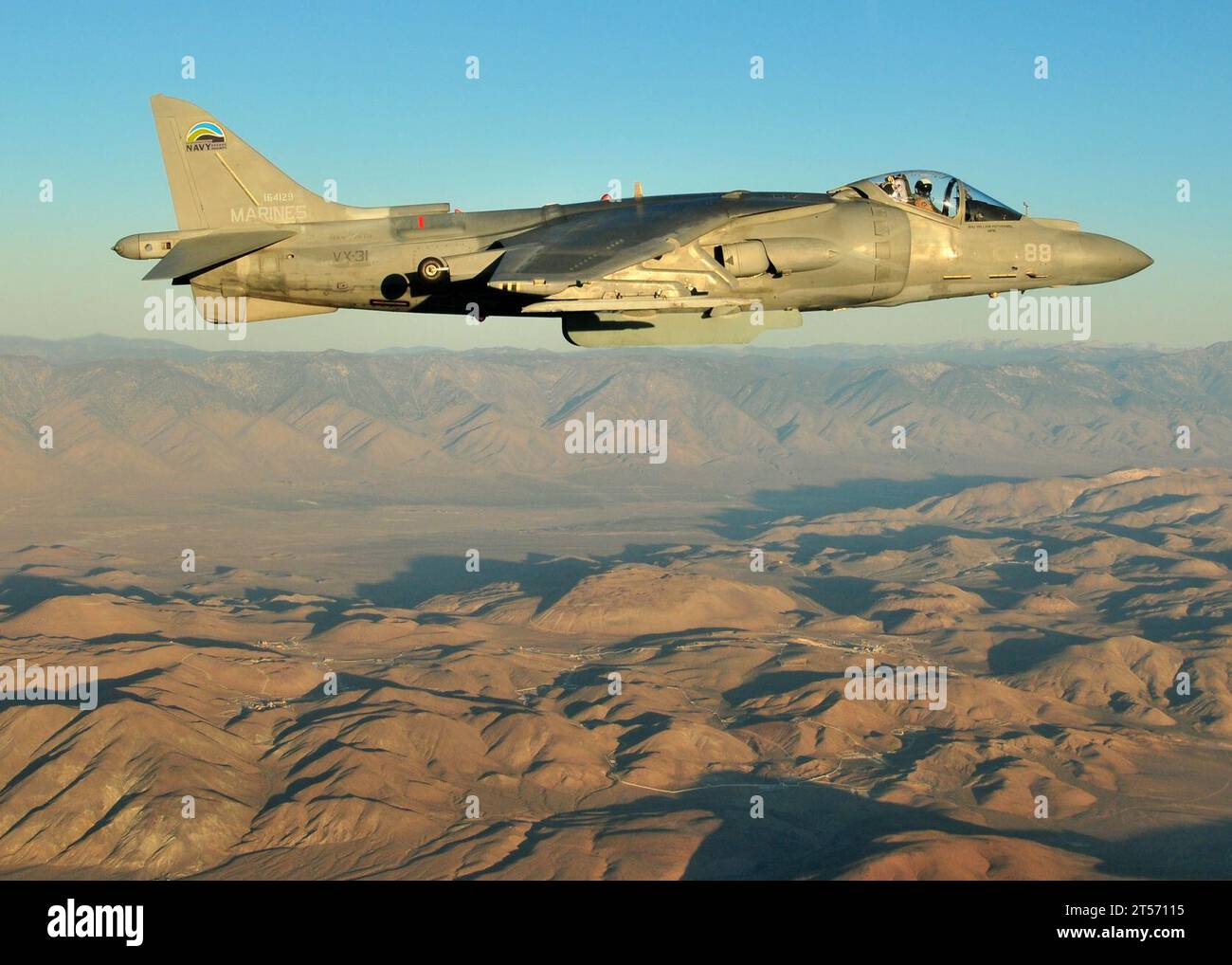 US Navy An AV-8B Harrier assigned to Air Test and Evaluation Squadron ...
