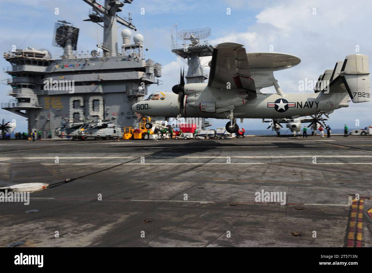 US Navy An E-2D Hawkeye assigned to Test and Evaluation Squadron (VX) 1 ...