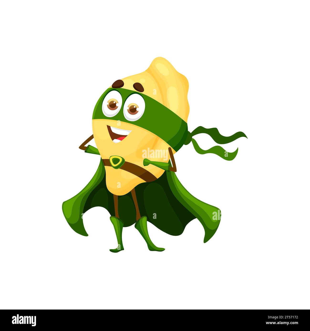 Cartoon creste italian pasta superhero character. Isolated vector ...