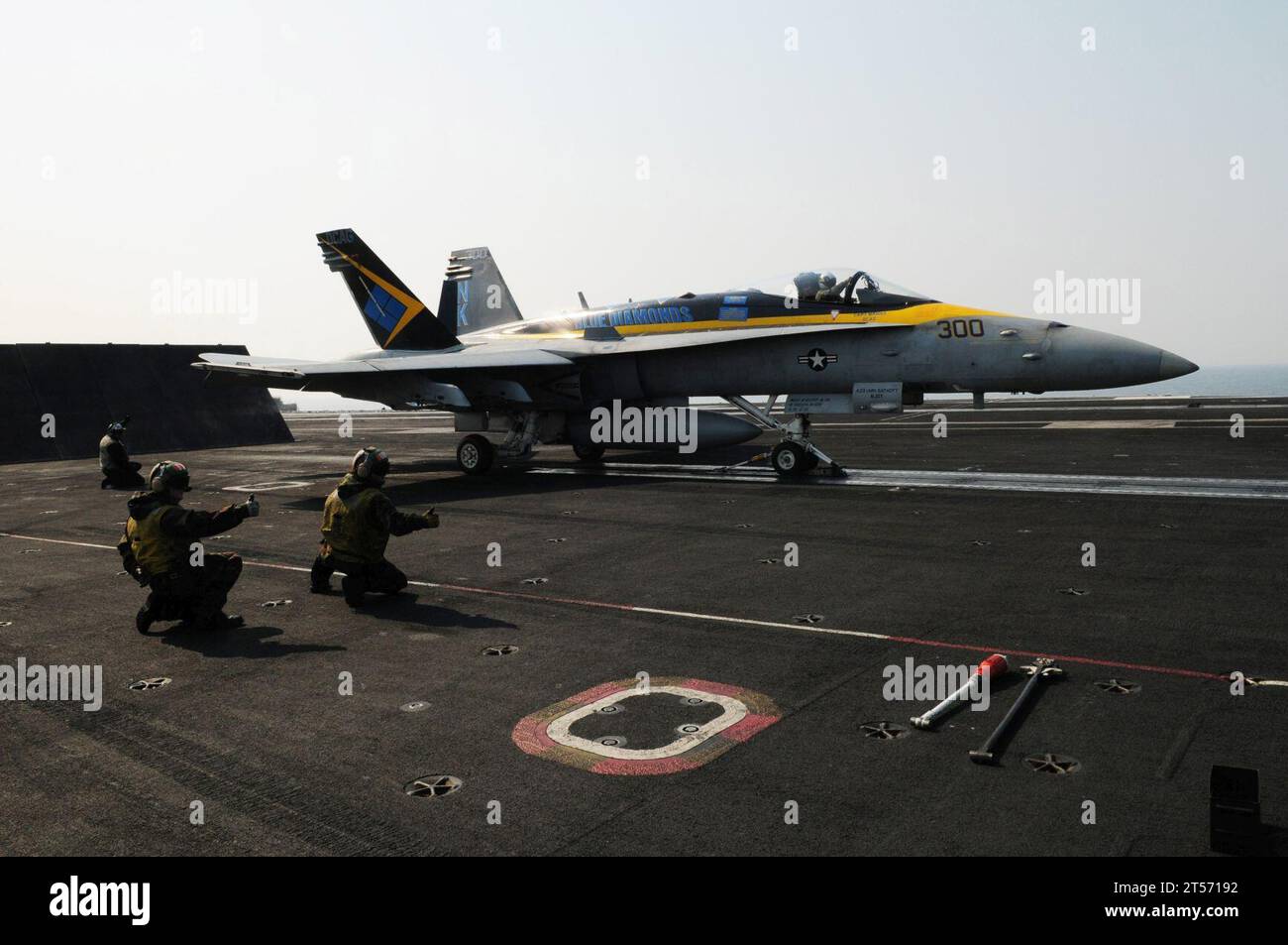 US Navy An F18C Hornet assigned to the Blue Diamonds of Strike Fighter ...