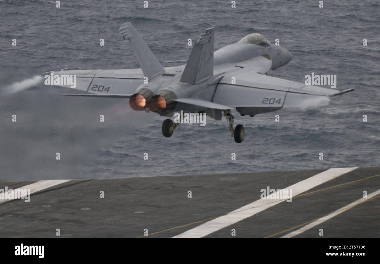 US Navy An F18E Super Hornet assigned to Strike Fighter Squadron (VFA ...