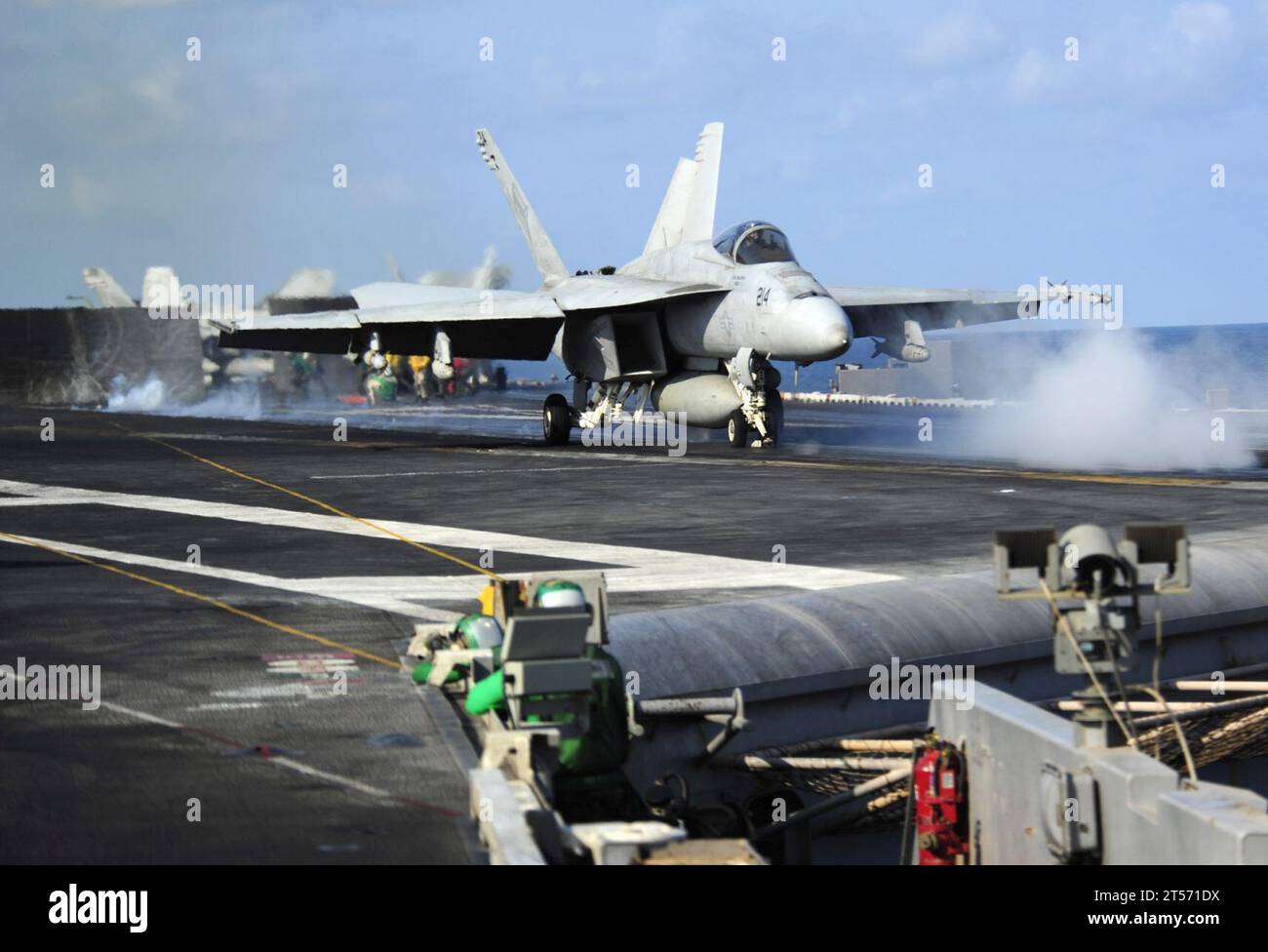 US Navy An F18E Super Hornet assigned to the Tophatters of Strike ...