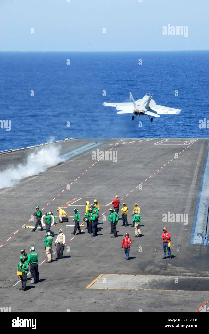 US Navy An F18E Super Hornet assigned to the Argonauts of Strike Fighter Squadron (VFA) 147 ...