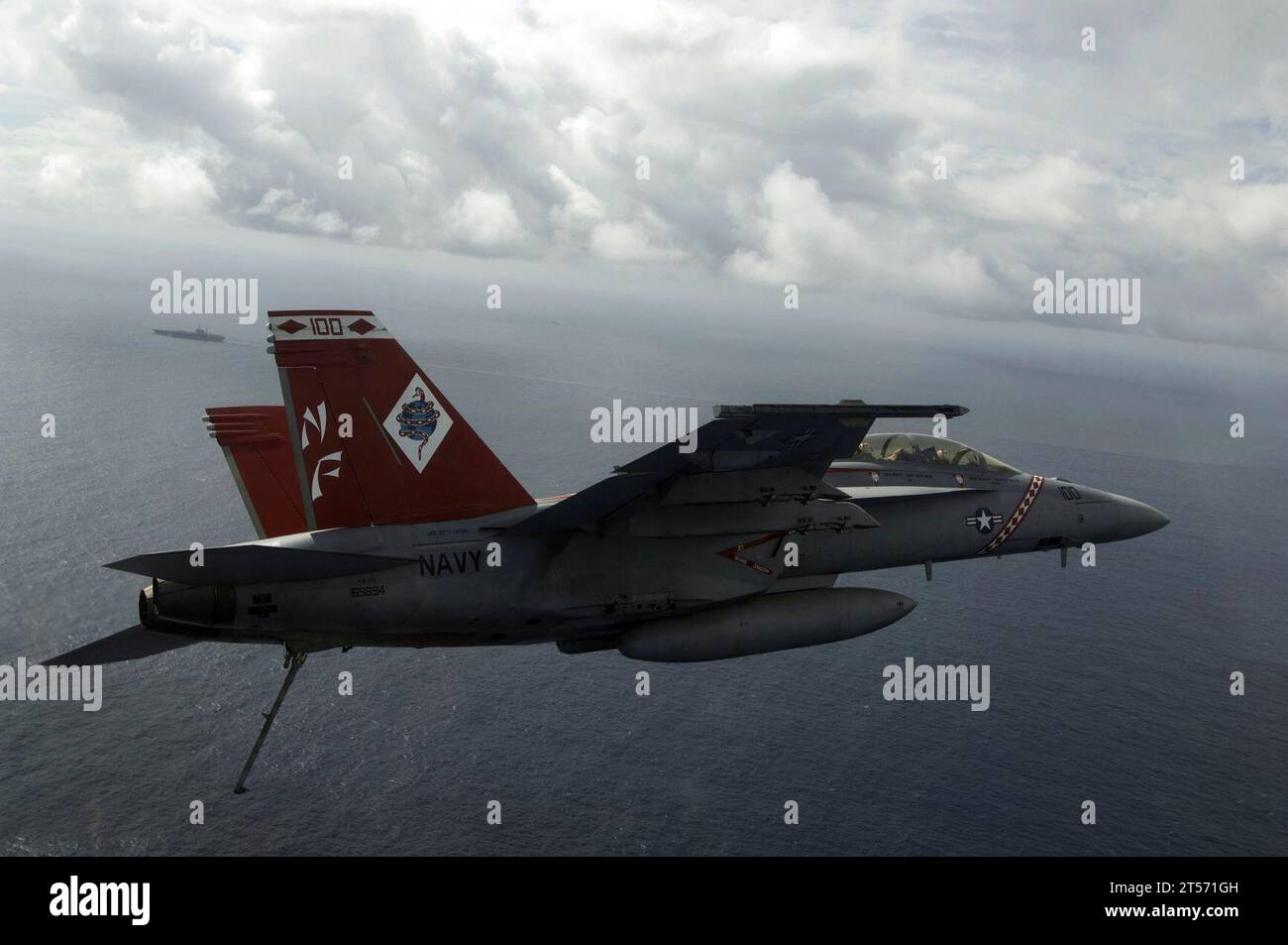 US Navy An F18F Super Hornet assigned to Strike Fighter Squadron 102 ...