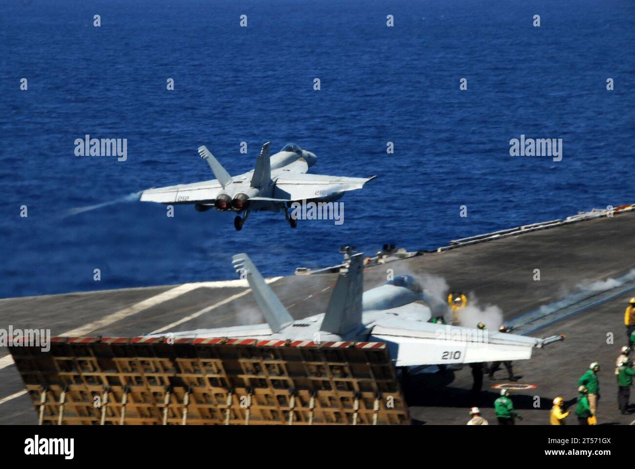 US Navy An F18E Super Hornet assigned to the Argonauts of Strike Fighter Squadron (VFA) 147 ...