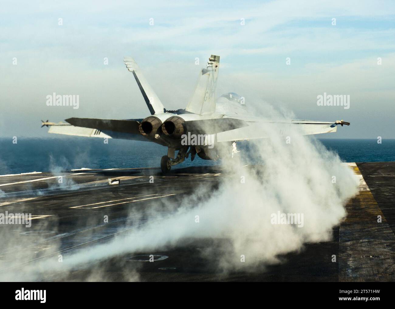 US Navy An F18F Super Hornet from the Black Aces of Strike Fighter ...