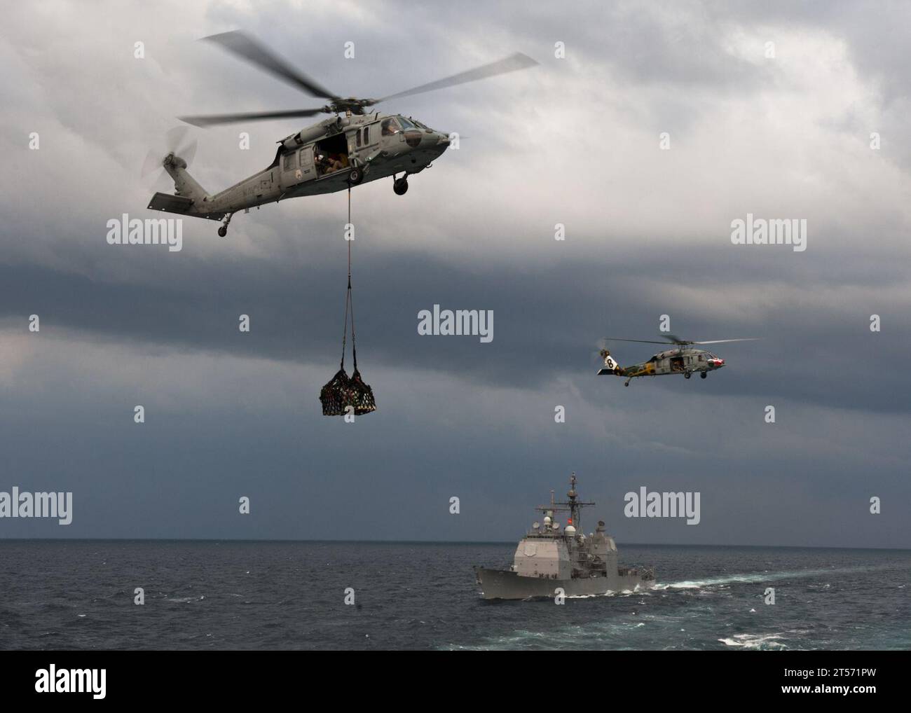 US Navy An MH-60S Sea Hawk helicopter assigned to the Eightballers of ...