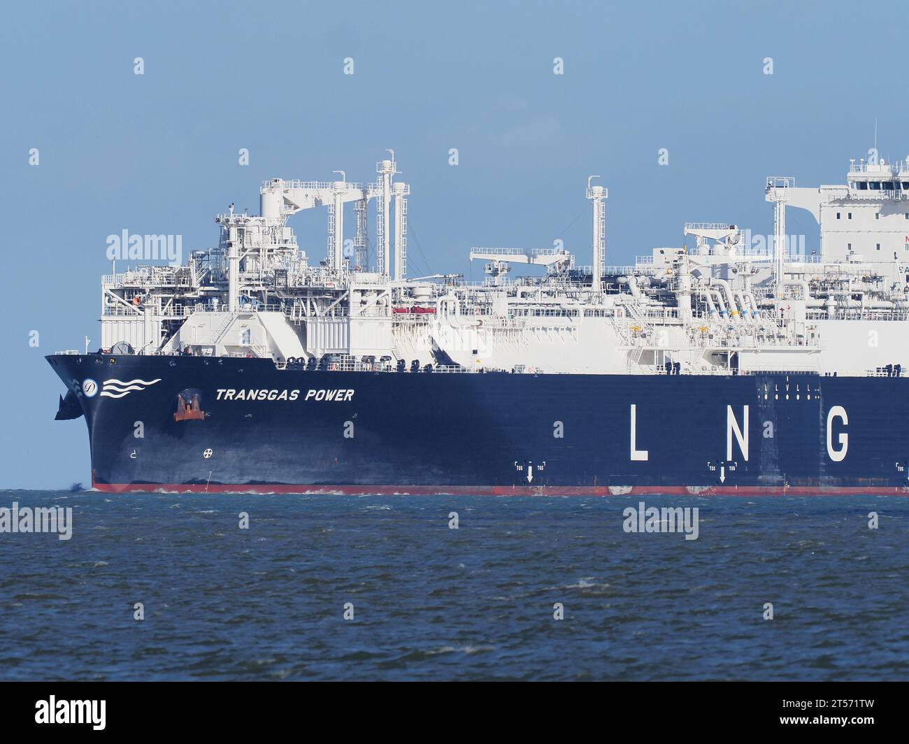 Sheerness, Kent, UK. 3rd Nov, 2023. Gas ship Transgas Power seen ...