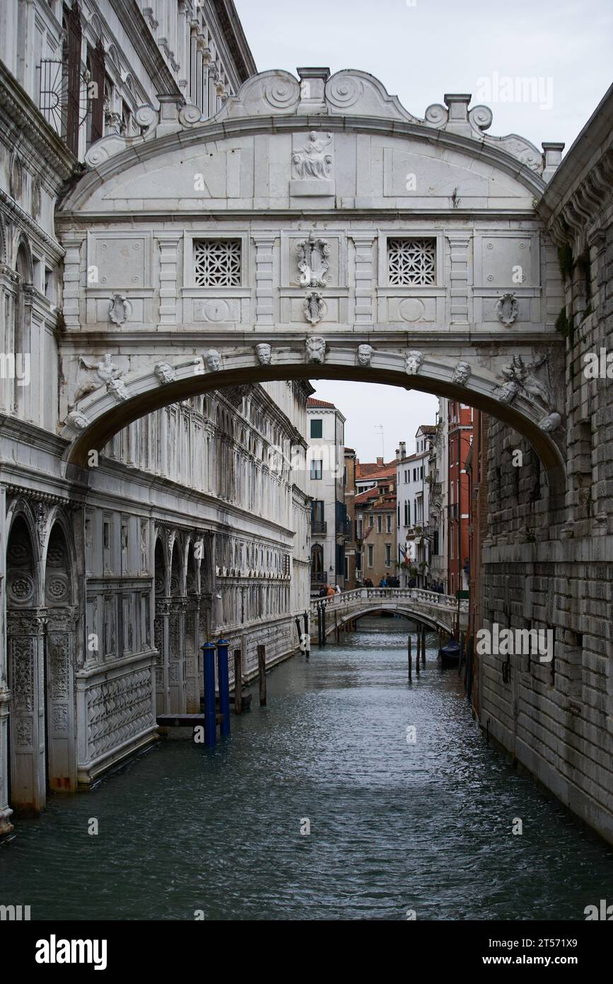 Infamous Bridge of Sighs (Italian: Ponte dei Sospiri) at the Doge's ...