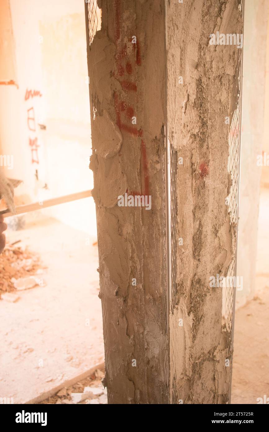 Building renovation works in appartment showing refurbishments works by ...