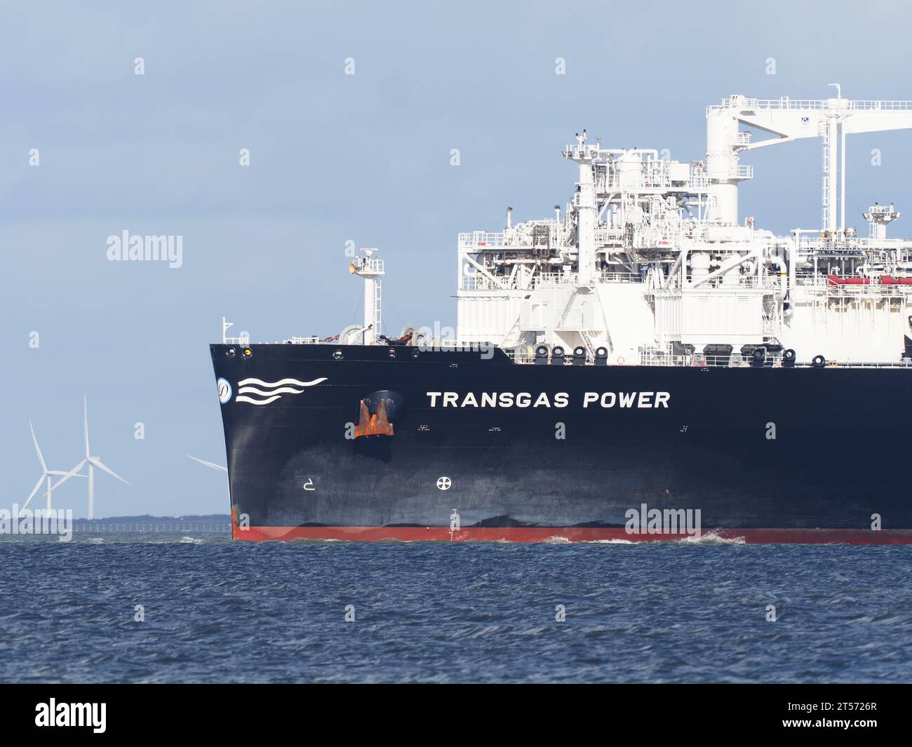 Sheerness, Kent, UK. 3rd Nov, 2023. Gas ship Transgas Power seen ...