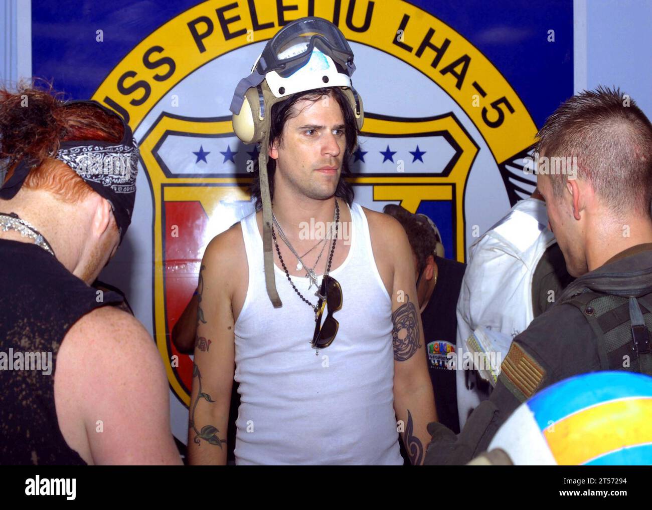 US Navy Austin Winkler, lead singer of the rock band.jpg Stock Photo ...