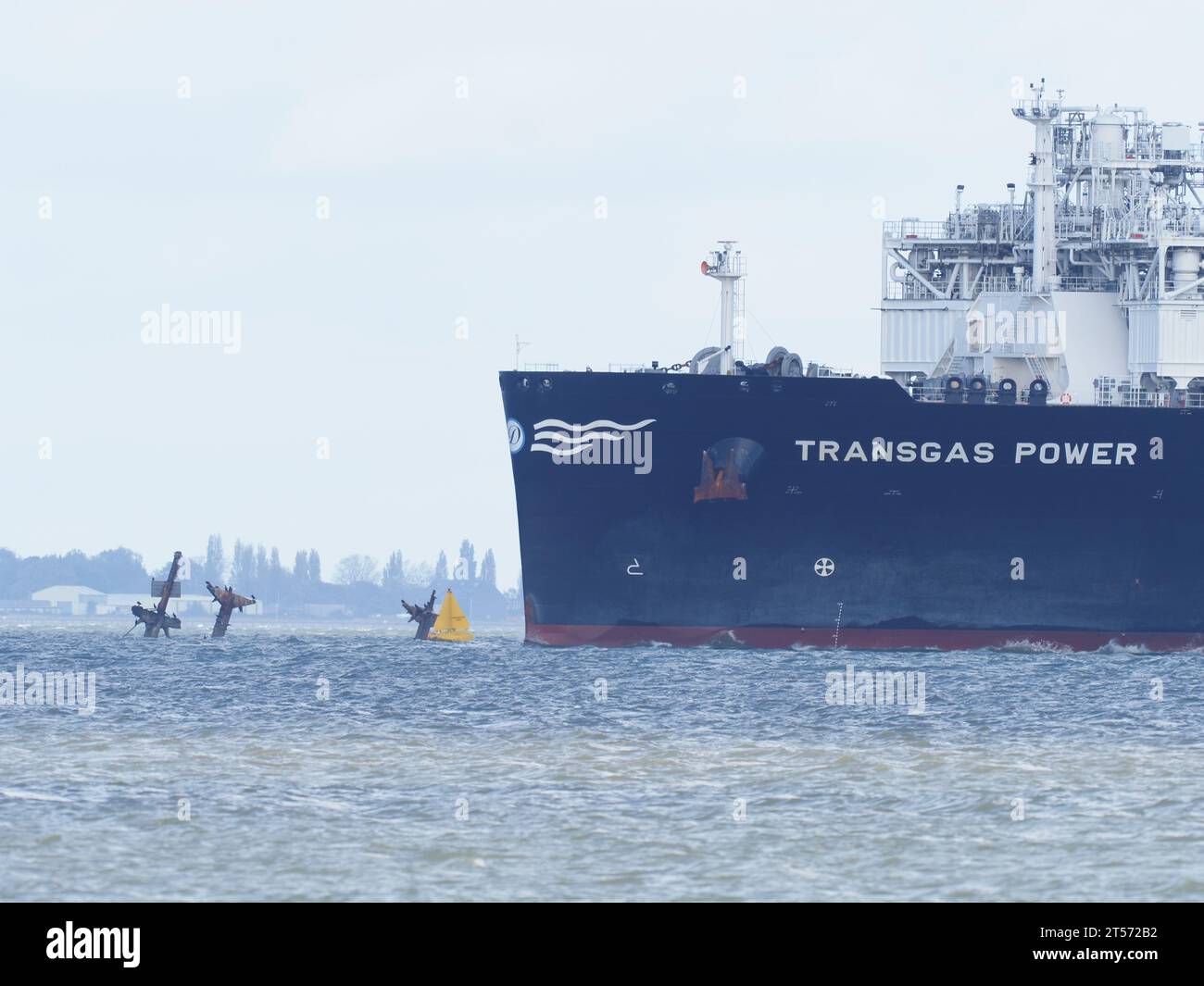 Sheerness, Kent, UK. 3rd Nov, 2023. Gas ship Transgas Power seen ...