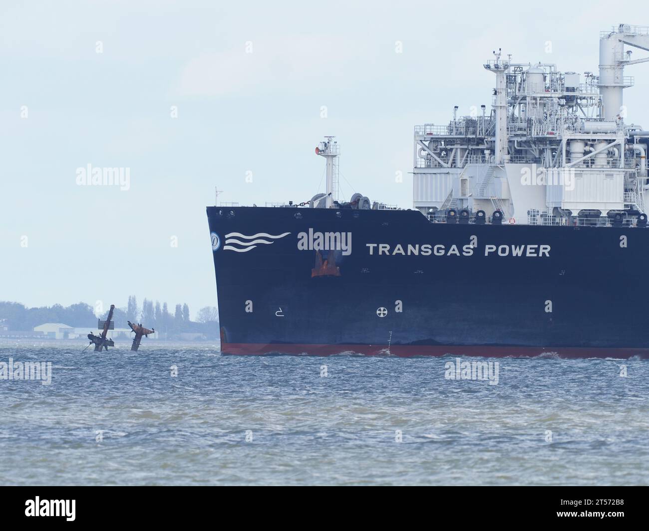 Sheerness, Kent, UK. 3rd Nov, 2023. Gas ship Transgas Power seen ...