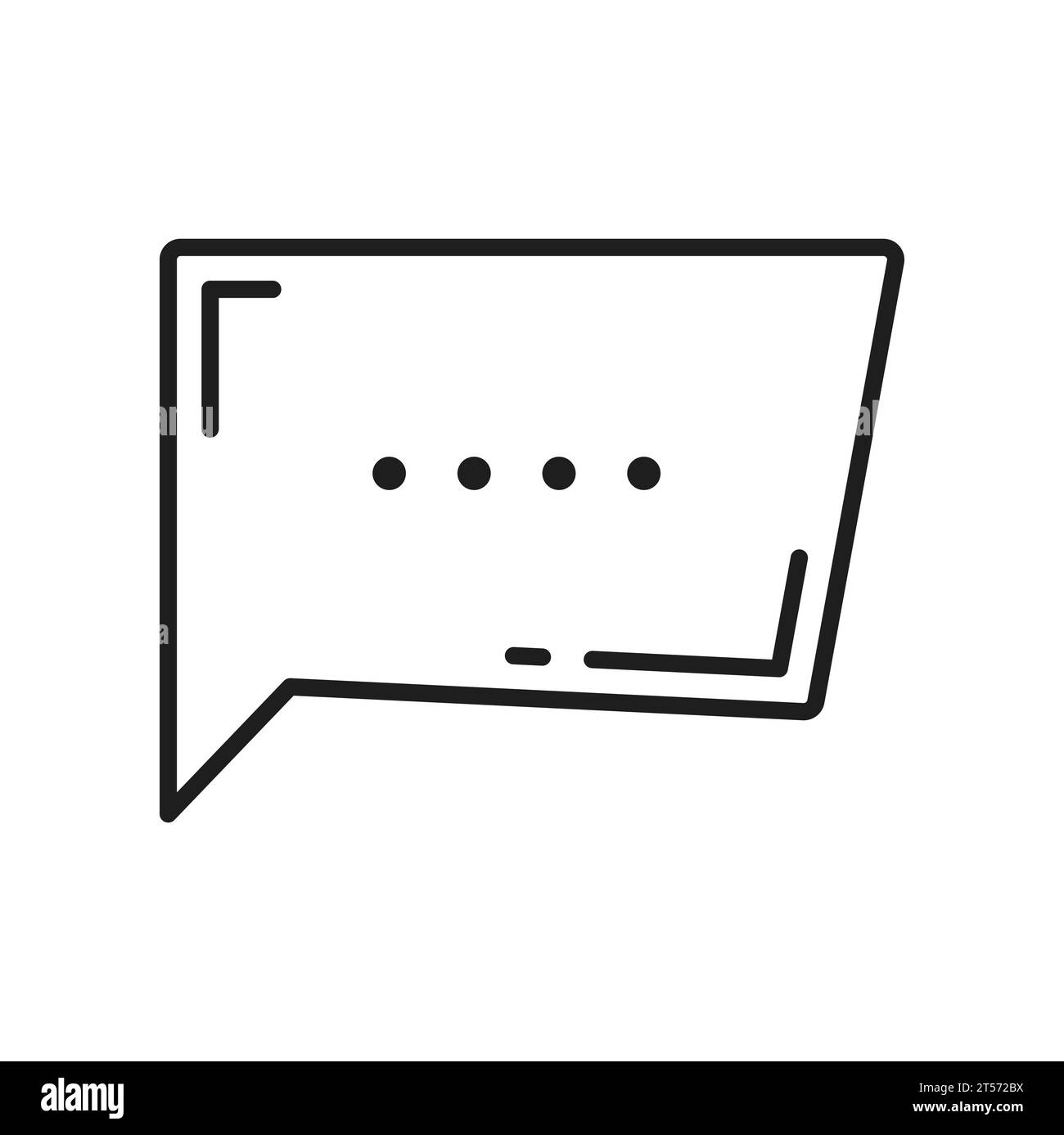 Blank speech bubble, memo note isolated outline icon. Vector chatting ...