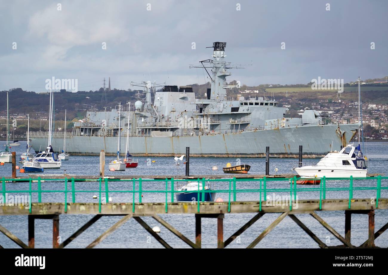 Former Royal Navy Type 23 frigate HMS Montrose, moored at Portsmouth ...