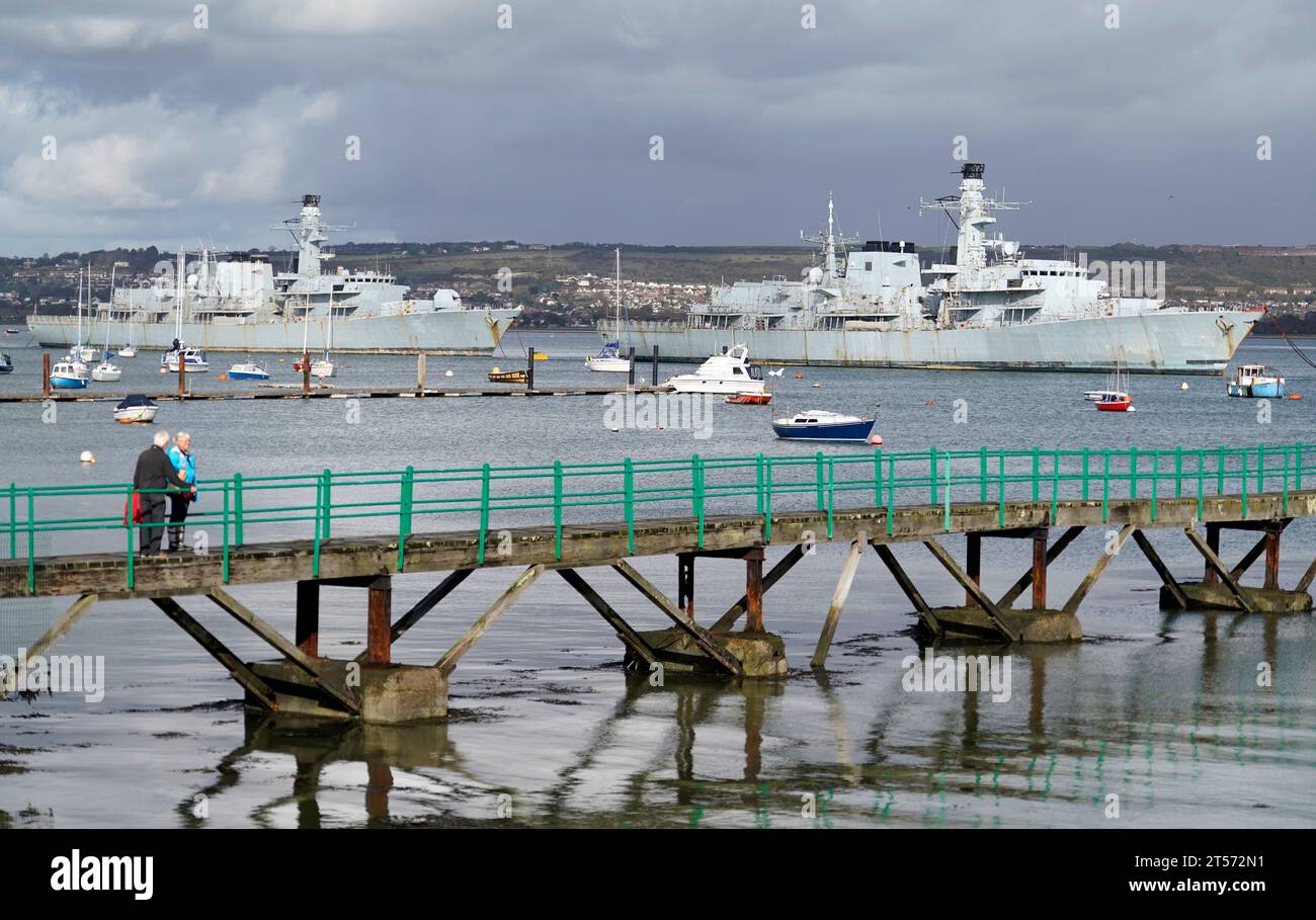 Former Royal Navy Type 23 frigates HMS Montrose (left) and HMS Monmouth ...
