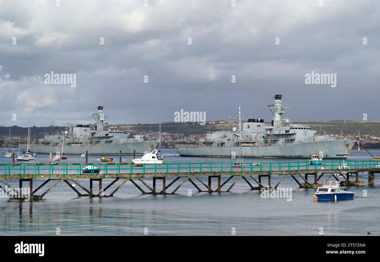 Former Royal Navy Type 23 frigates HMS Montrose (left) and HMS Monmouth ...
