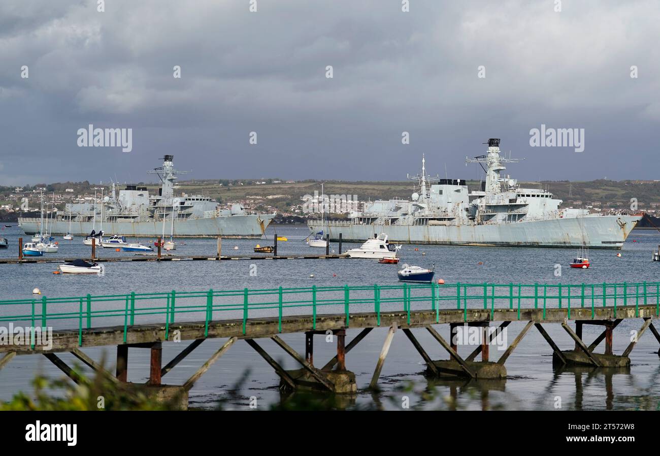 Former Royal Navy Type 23 frigates HMS Montrose (left) and HMS Monmouth ...