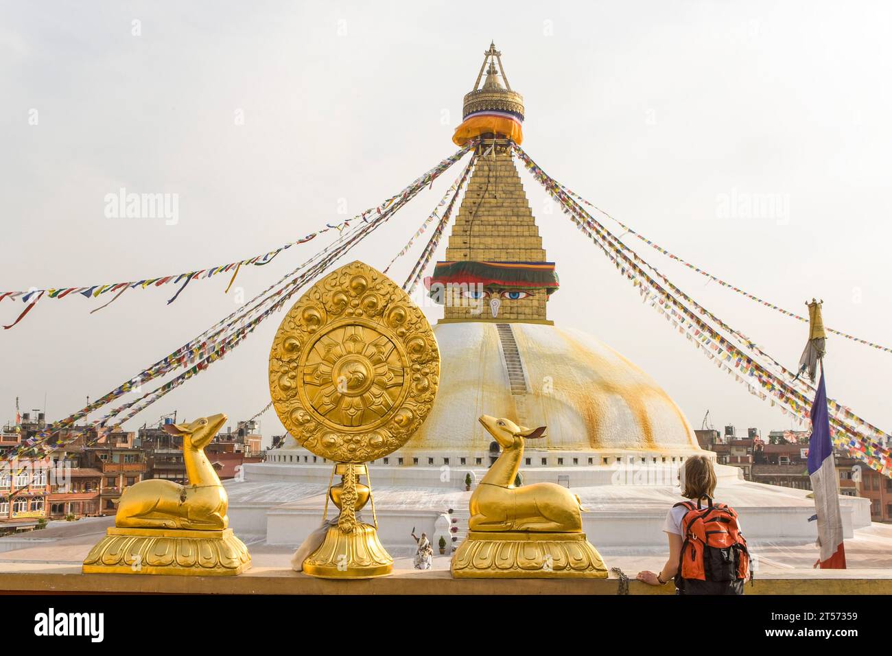 BOUDHANATH STUPA KATHMANDU NEPAL Stock Photo - Alamy