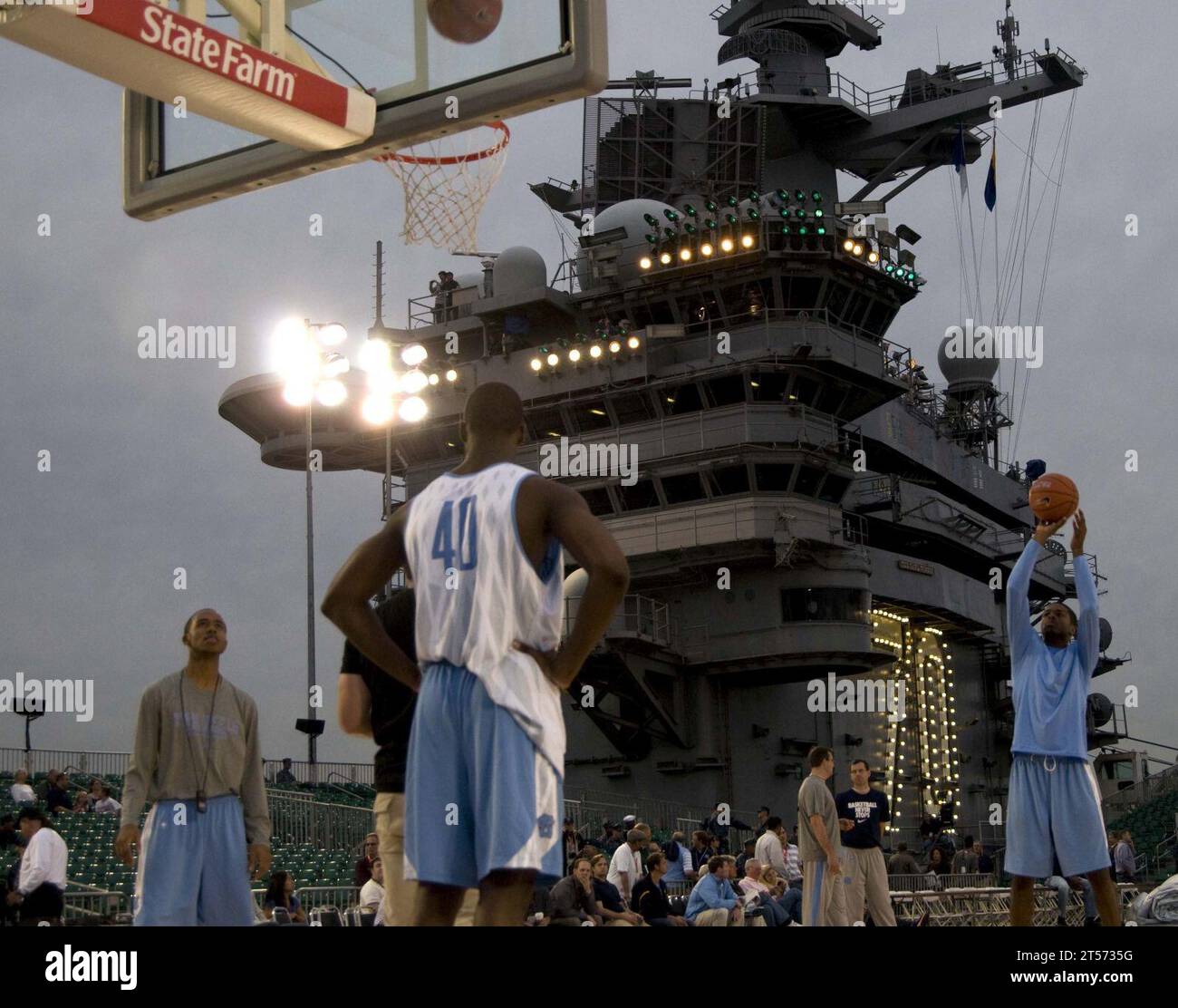 US Navy College basketball players from the University of North ...