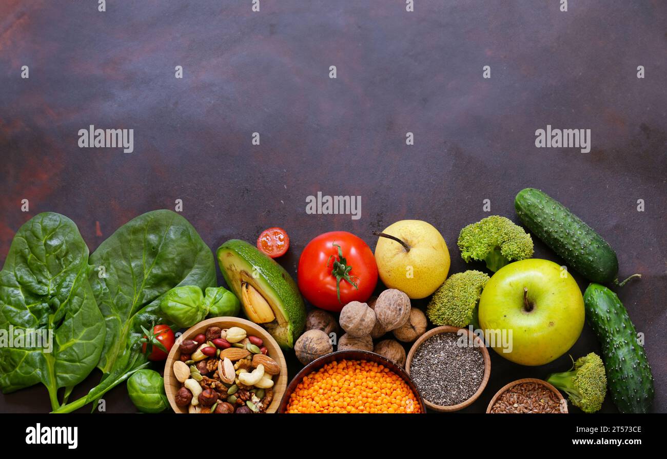 healthy eating foods for diet super food Stock Photo - Alamy