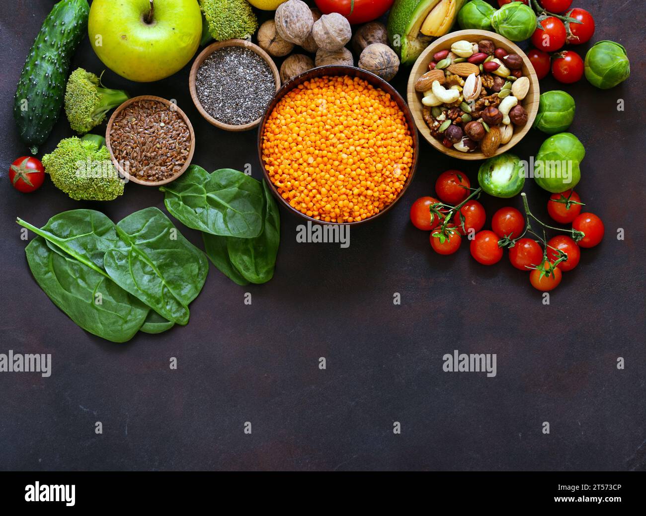 healthy eating foods for diet super food Stock Photo - Alamy
