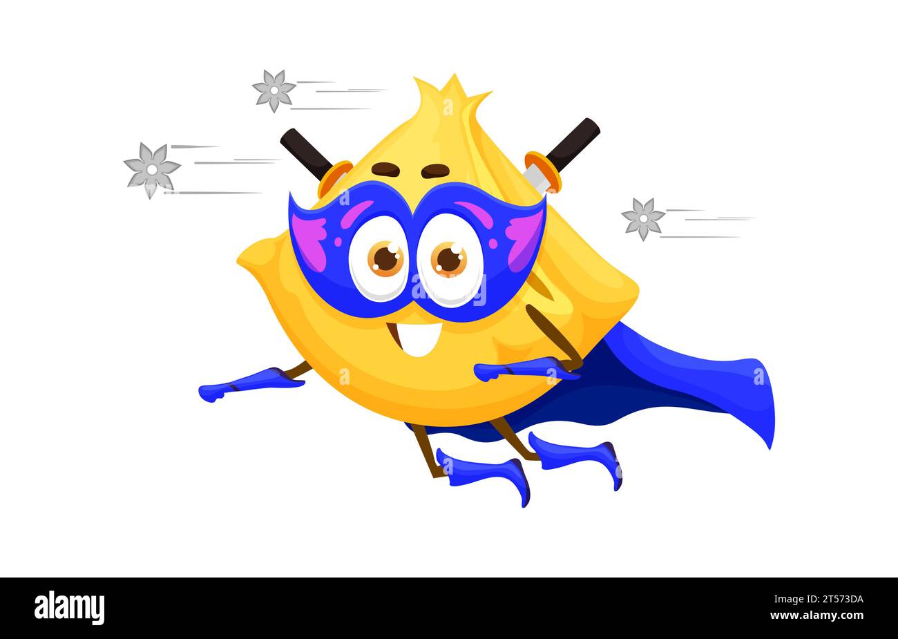 Cartoon fagottini italian pasta superhero character. Isolated vector ...