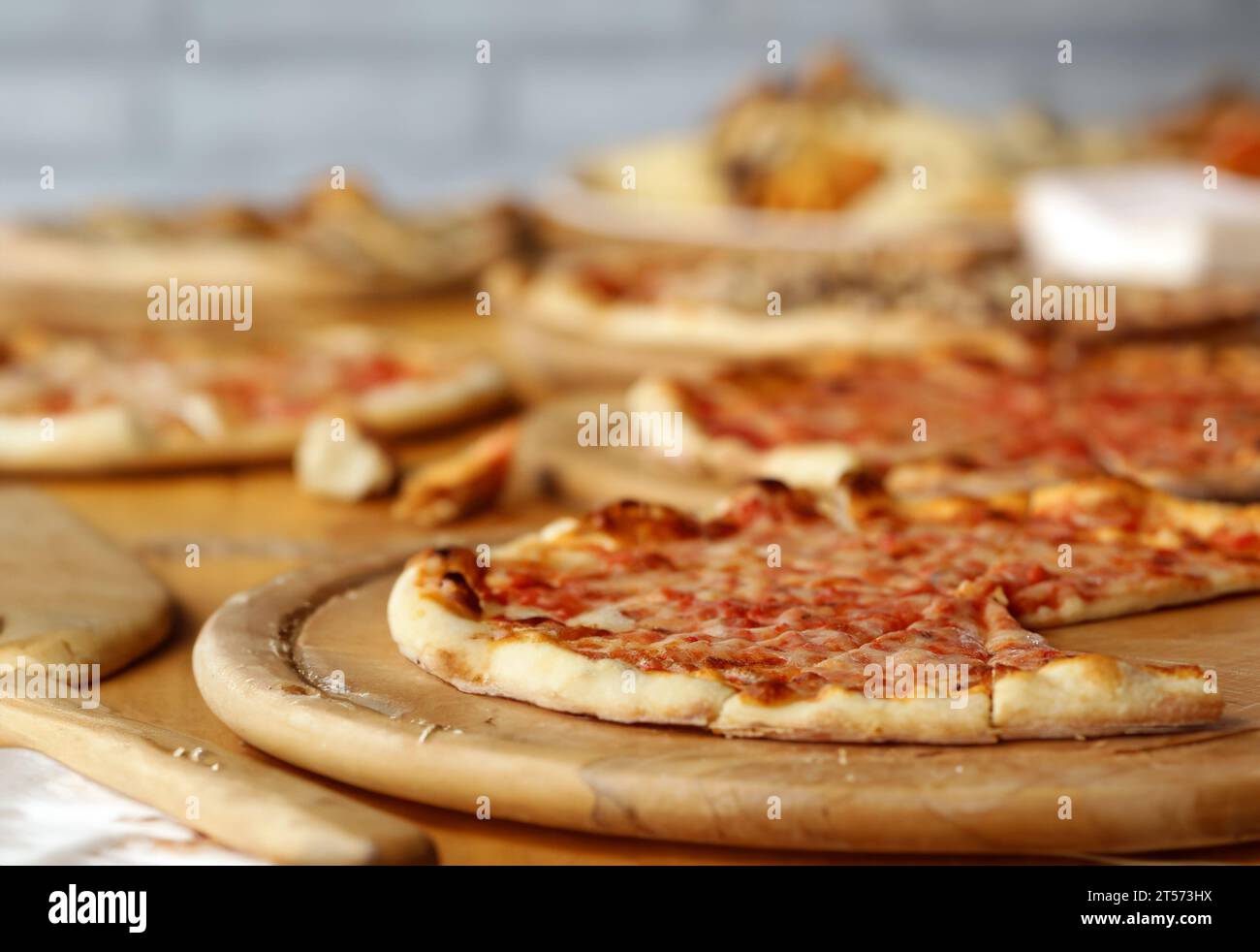 buffet table for a banquet, sandwich and pizza Stock Photo - Alamy