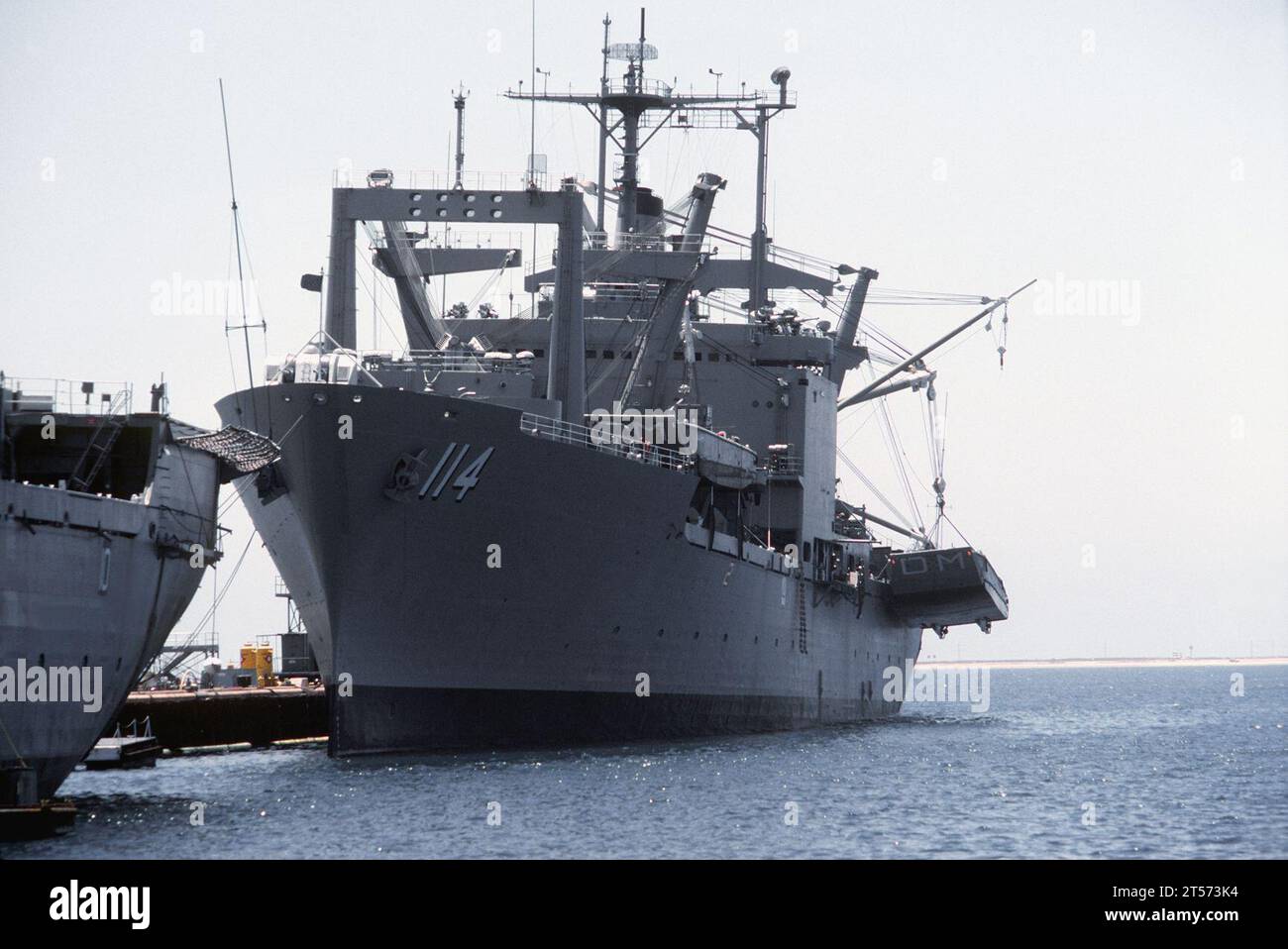 US Navy DN-ST-82-10497 Port bow view of the docked Charleston class ...