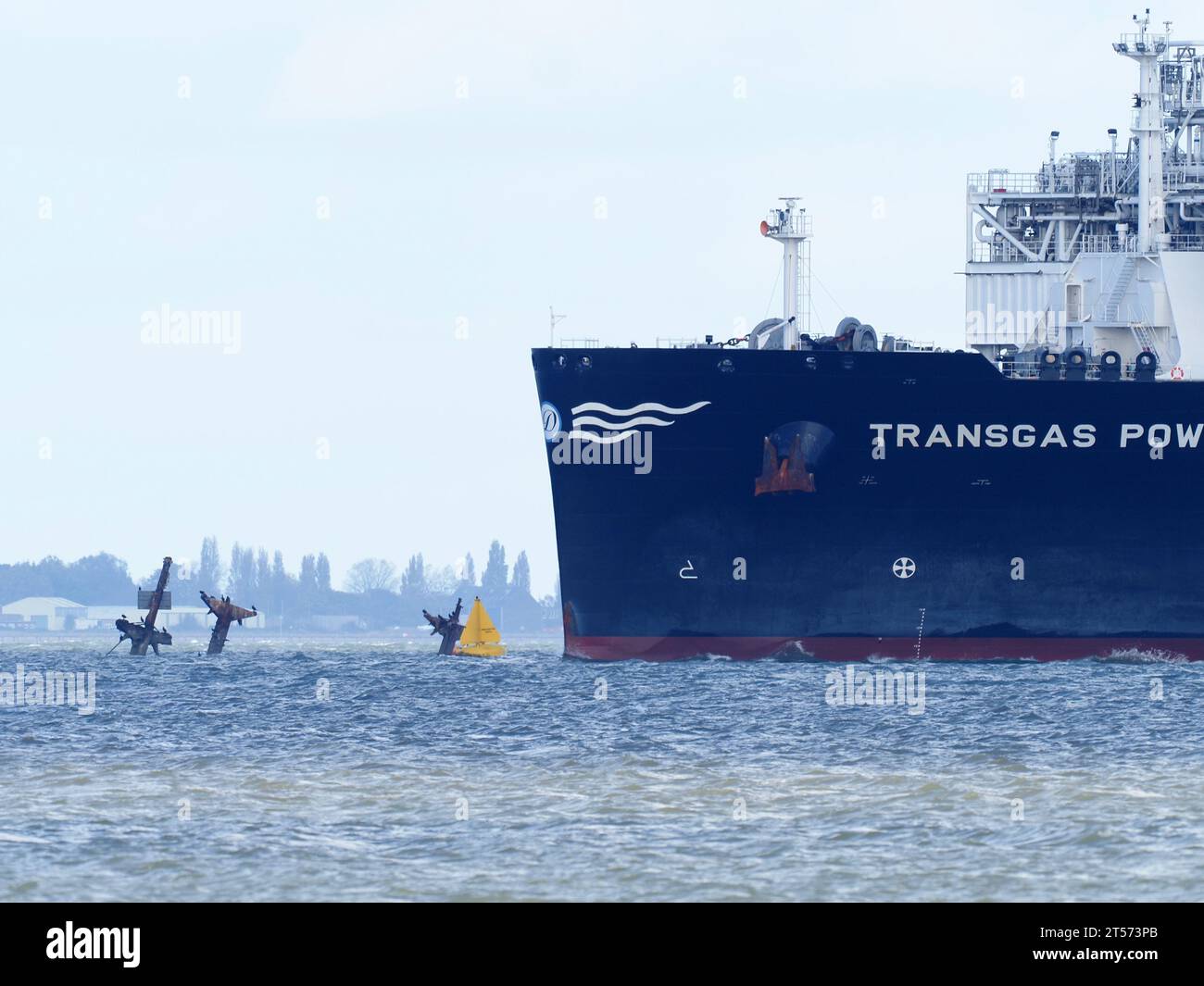 Sheerness, Kent, UK. 3rd Nov, 2023. LNG gas ship Transgas Power passing ...