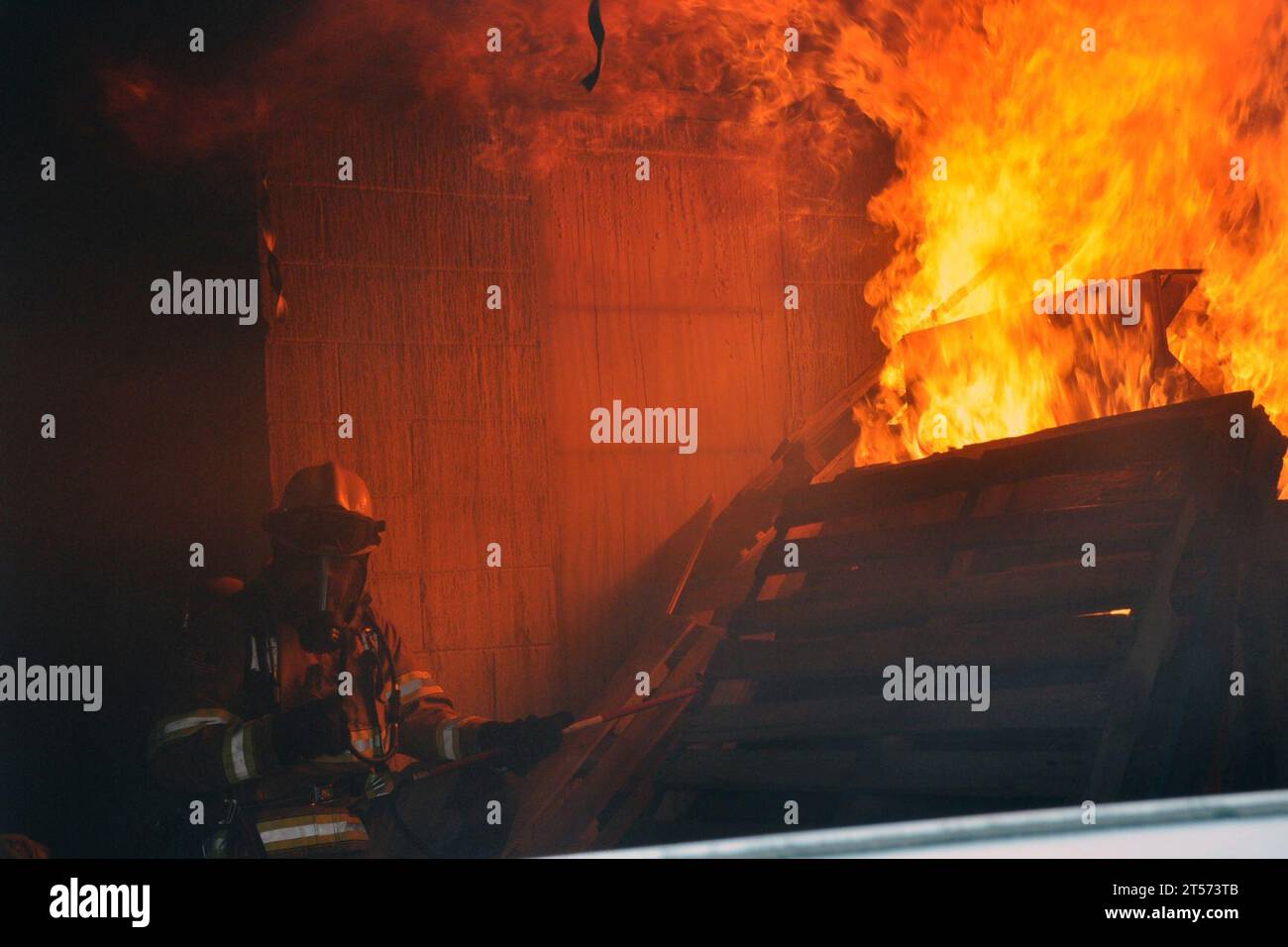 US Navy Fire and emergency services personnel at Naval Station ...