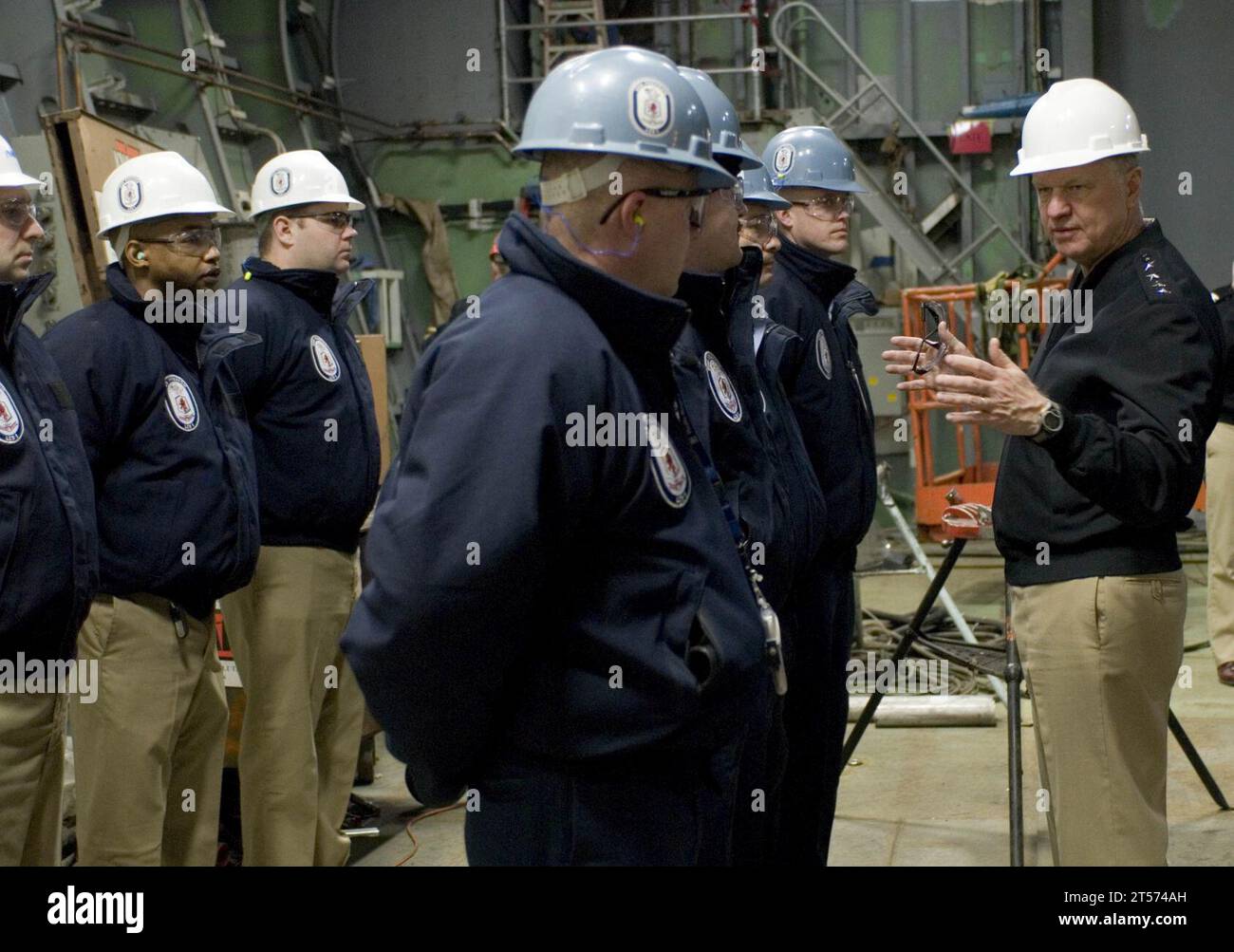 US Navy hief of Naval Operations (CNO) Adm. Gary Roughead talks with ...