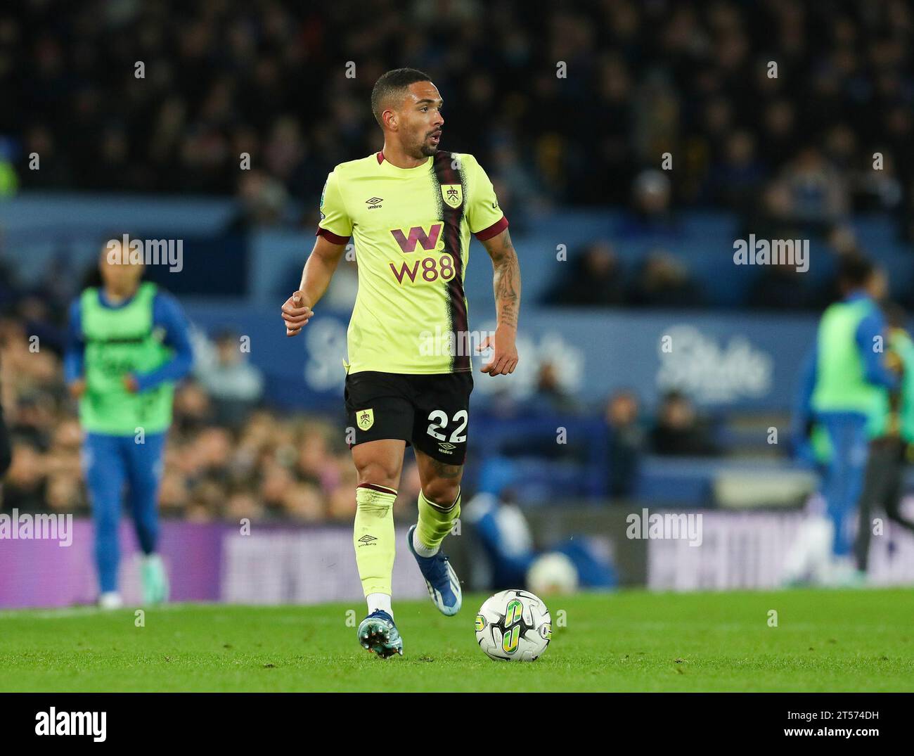 Liverpool, UK. 01st Nov, 2023. Burnley defender Vitinho (22) during the ...