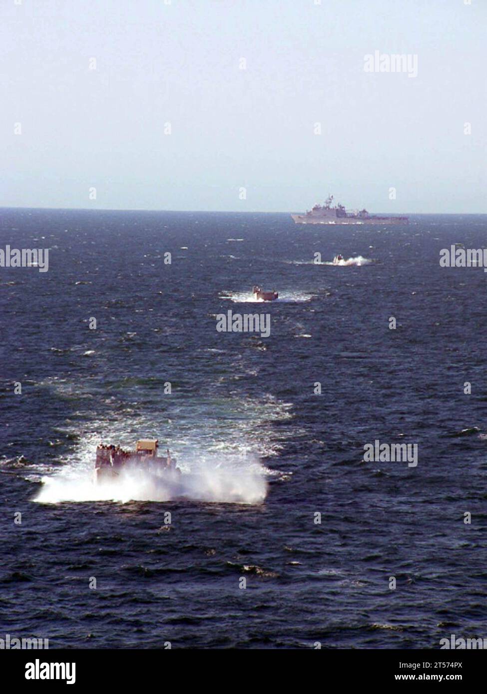 US Navy Landing craft units of Assault Craft Unit (ACU) 2 prepare to ...