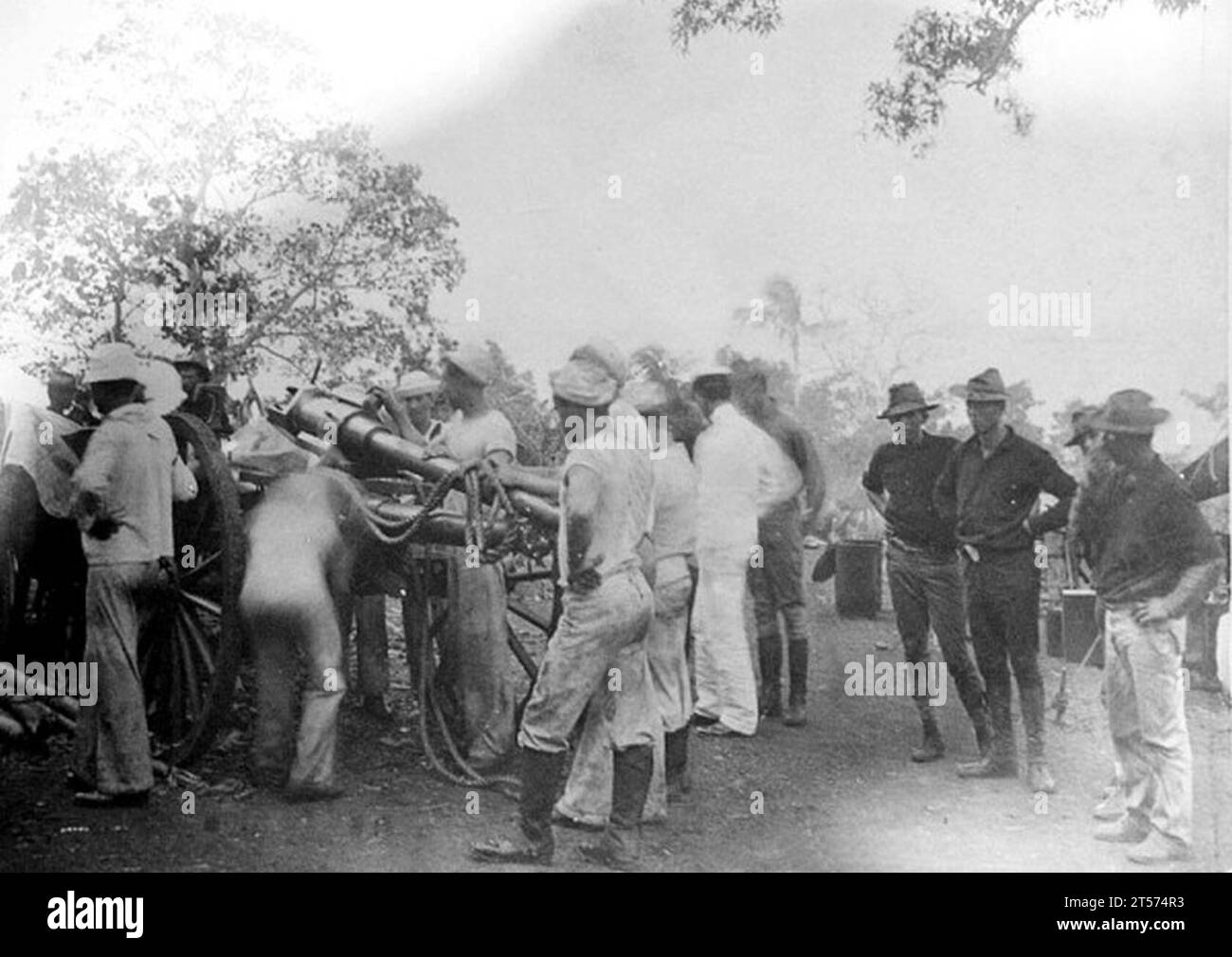 US Navy landing party with 14th cavalry, Jolo, 1904.jpg Stock Photo - Alamy