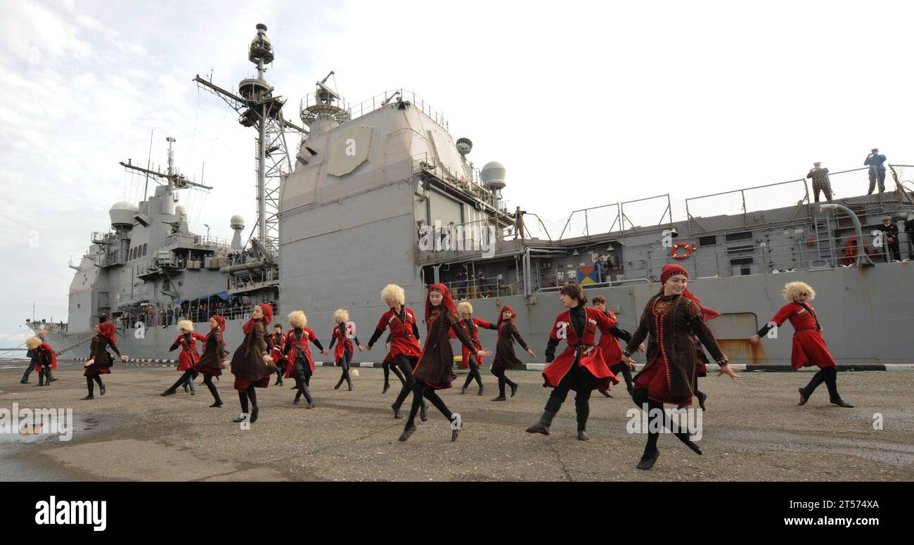 US Navy Local Batumi children perform a traditional Georgian dance for ...