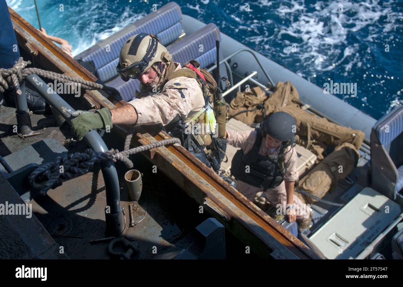 US Navy Marines assigned to the 11th Marine Expeditionary Unit (11th ...