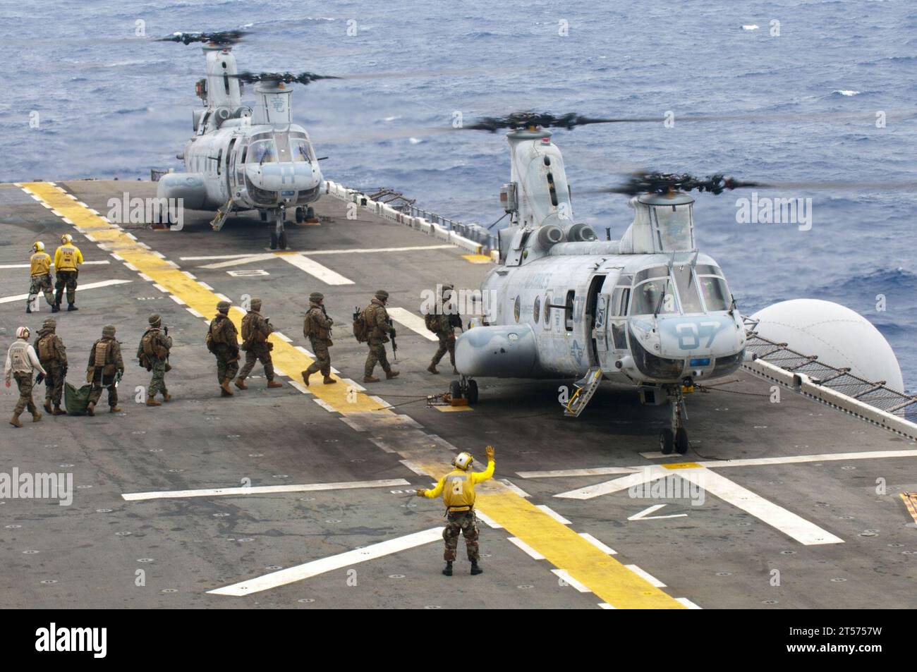 US Navy Marines assigned to the 31st Marine Expeditionary Unit (31st ...