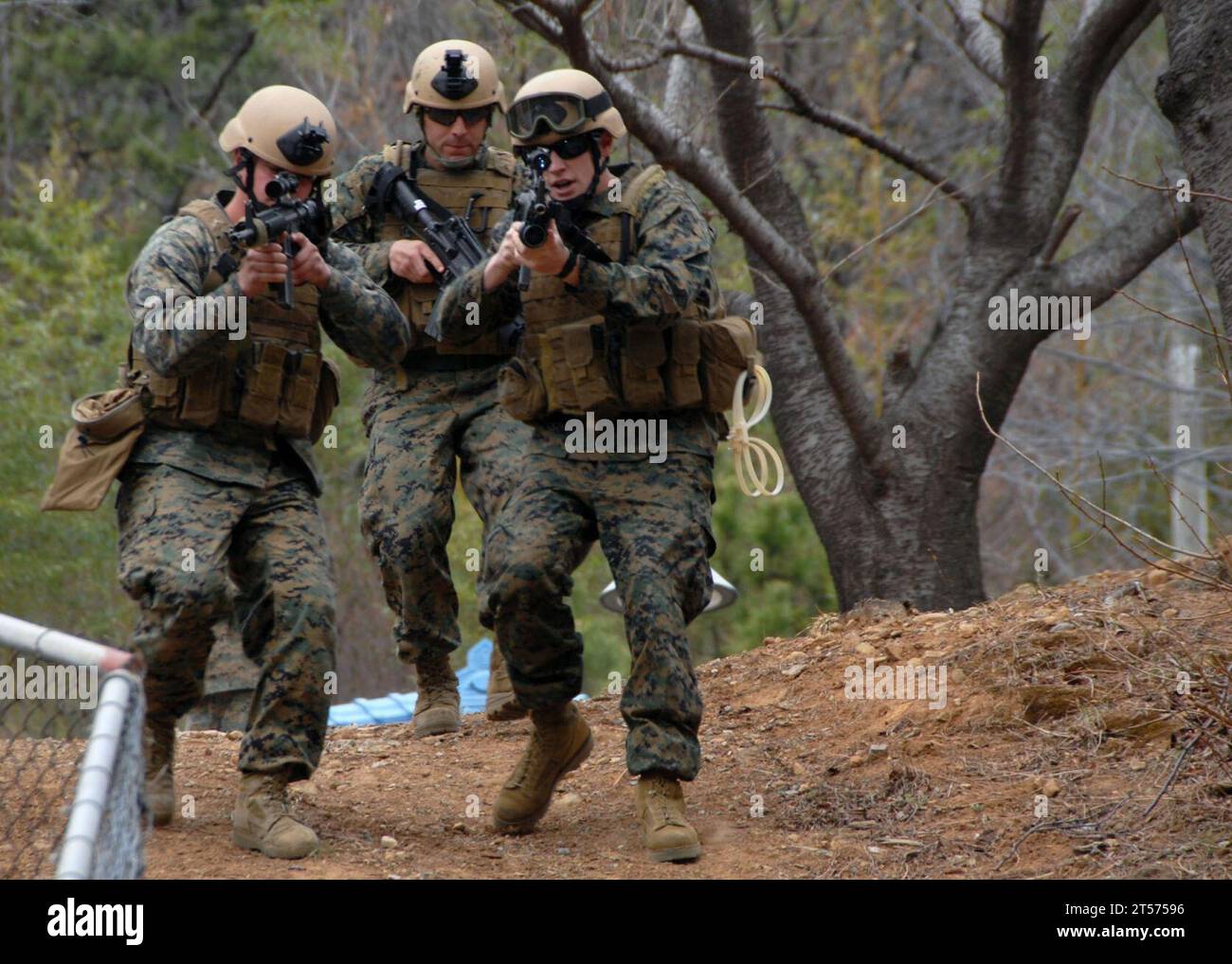 US Navy Marines from the Fleet Anti-terrorism Security Team Pacific ...