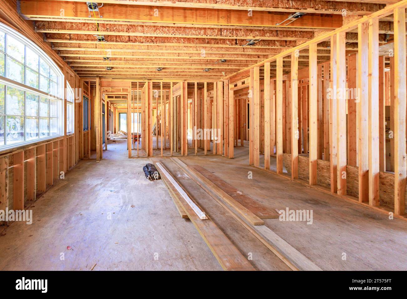 In building area of new construction home improvement project ...