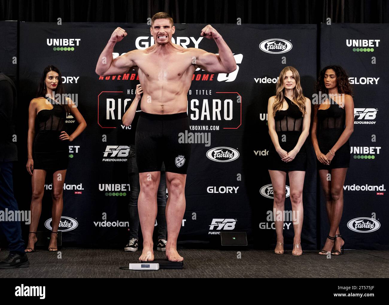 SCHIPHOL - 03/11/2023Rico Verhoeven on the scales during the weigh-in ...