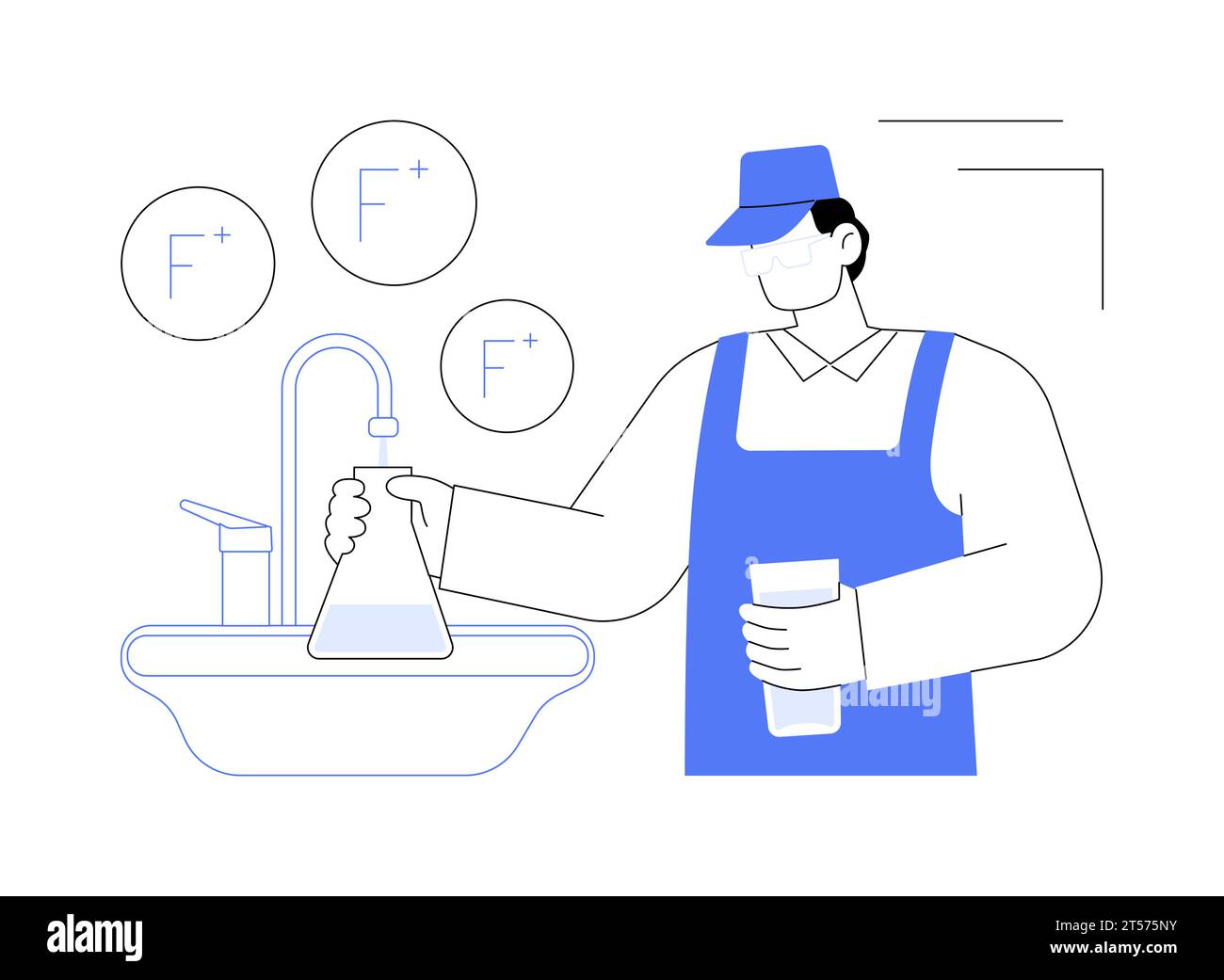 Water fluoridation abstract concept vector illustration Stock Vector ...