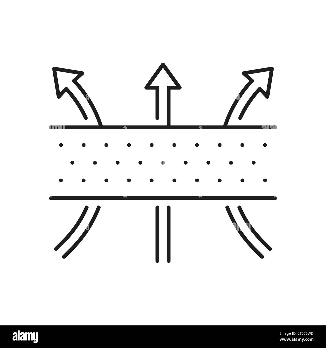 Breathable absorption surface, layered fabric fiber material isolated ...